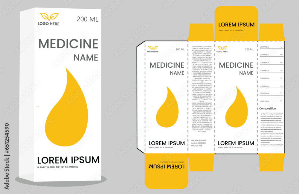 Box design. Box packaging die-cut template design. Packaging template ...