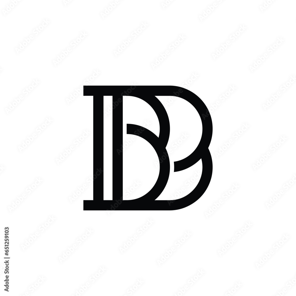 BB, IBB Alphabet Text Font Innovative Typography Icon Graphic Logo ...
