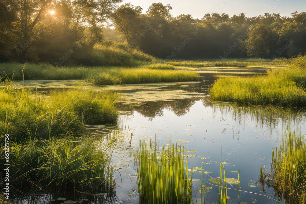 visual representation of nature based solutions, such as restored ...