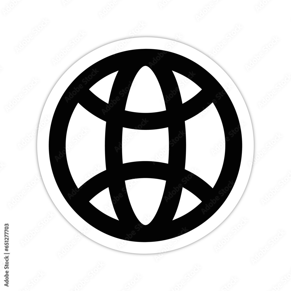 picto logo icones et symbole planete network gras relief Stock Vector ...