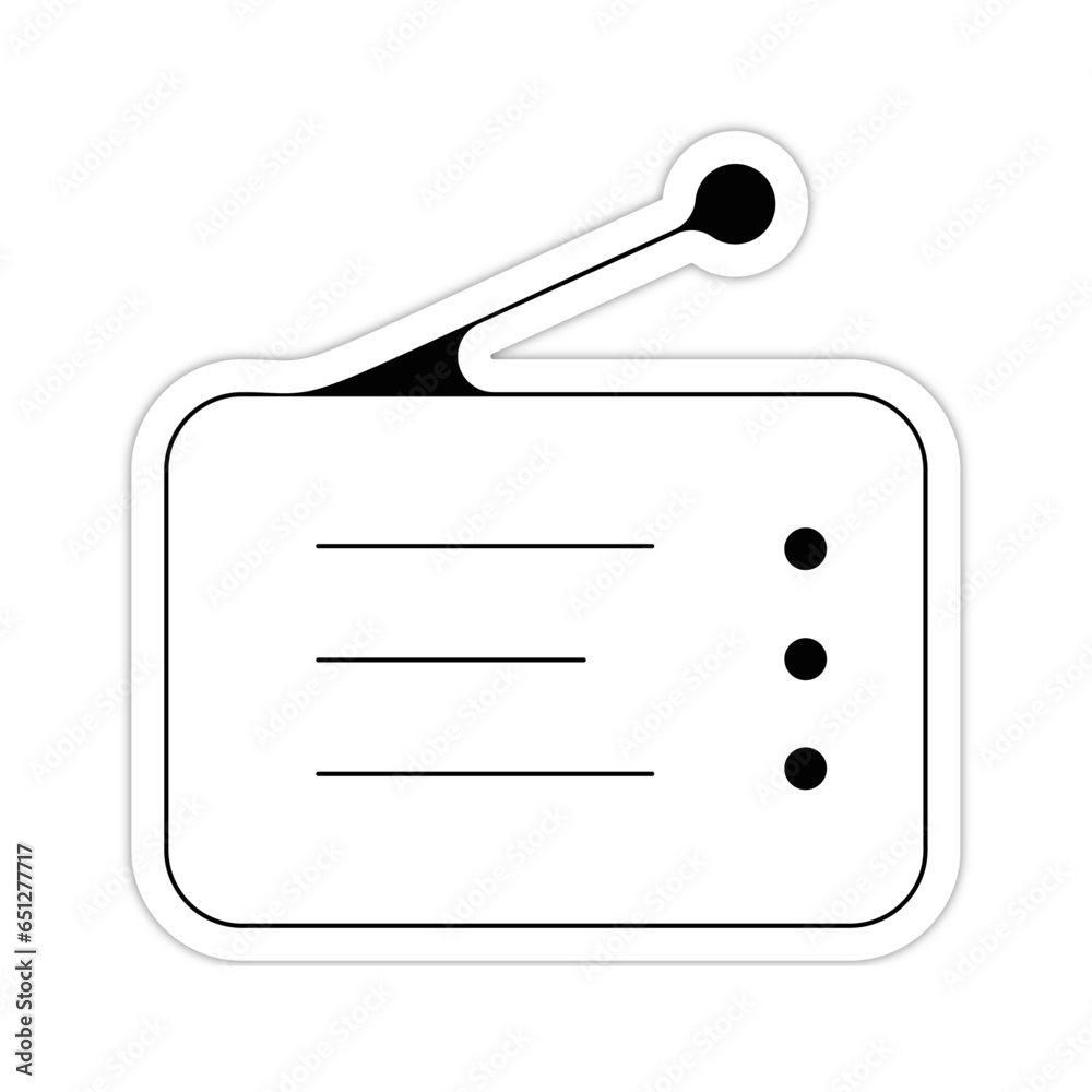 picto logo icones et symbole radio fin relief Stock Vector | Adobe Stock