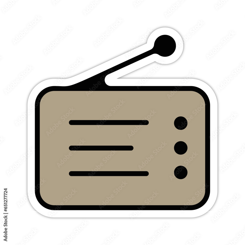 picto logo icones et symbole radio gras couleur relief Stock Vector ...