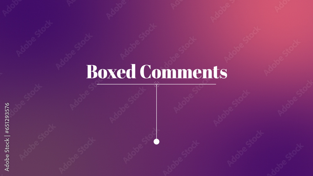 Boxed Comments With Control Panel Stock Template | Adobe Stock