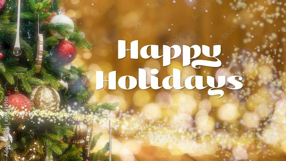 Merry Christmas Snowflake Slideshow Stock Template | Adobe Stock