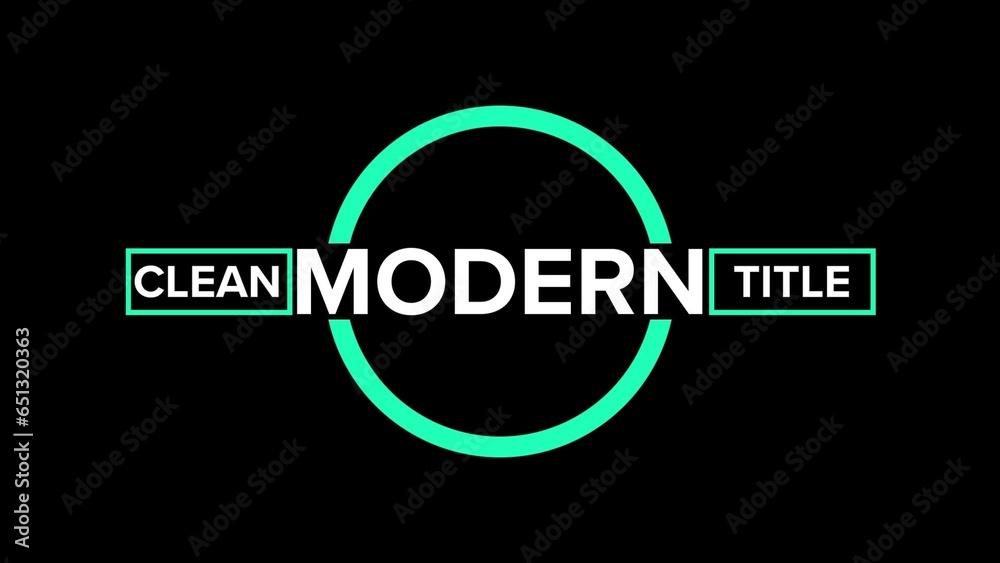 Modern Animated Name Title Card Stock Template | Adobe Stock