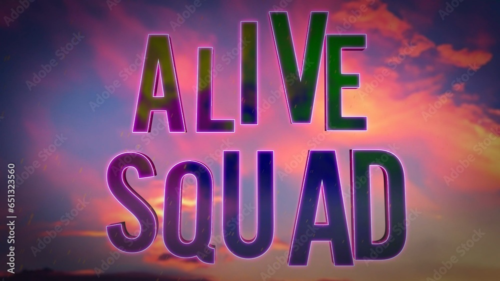 Alive Squad Team Superhero Vilain Title Intro Stock Template | Adobe Stock