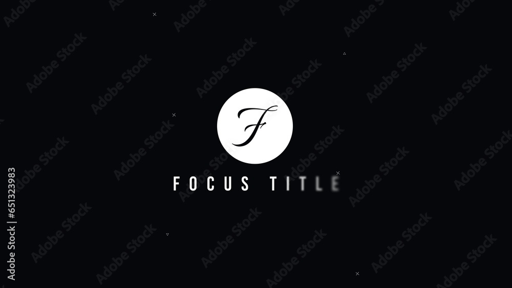 Corporate Focus Logo And Title Intro Title Stock Template | Adobe Stock