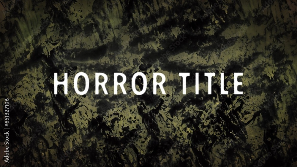 Twitching Dirty horror Scary Title Intro Stock Template | Adobe Stock
