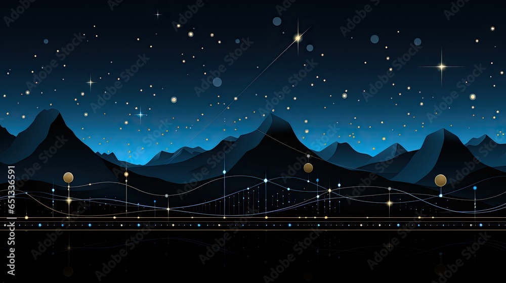 AI-generated illustration of the humid night sky in the mountains from ...
