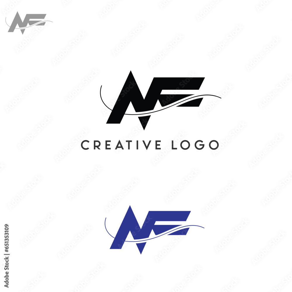 NF letter ,element, alphabet, corporate logo Stock Vector | Adobe Stock