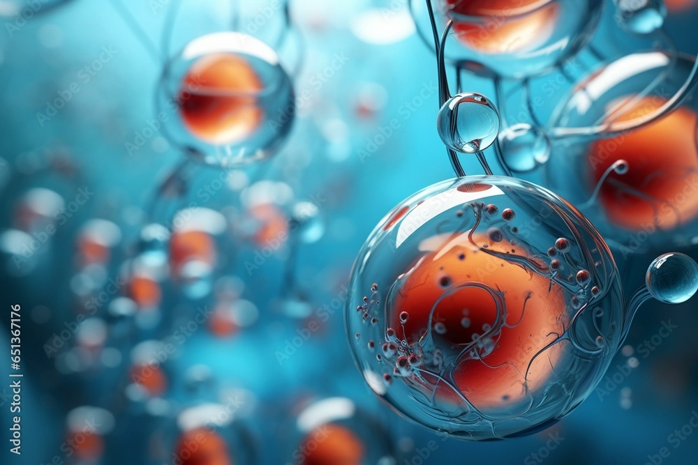 Ilustracja Stock: Abstract division of cells under the microscope ...