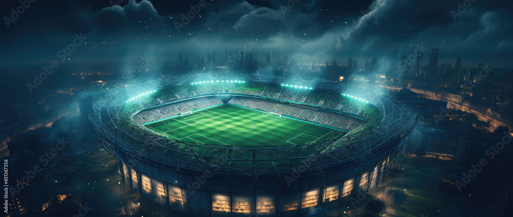 view of soccer field stadium,Concept of outdoot sport, activity ...