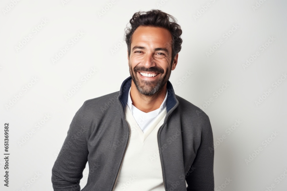Lifestyle portrait photography of a happy French man in his 40s against ...