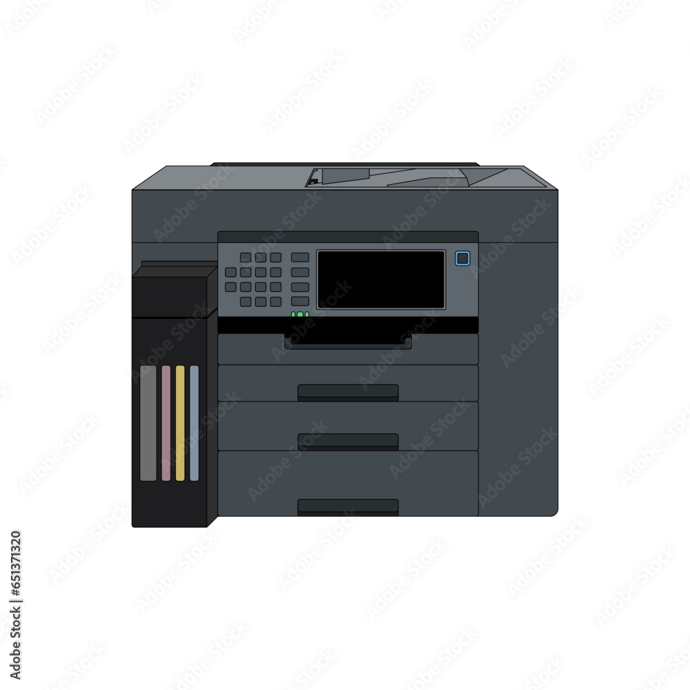 Large Multifunction Inkjet Printer or Photocopier in grey color ...