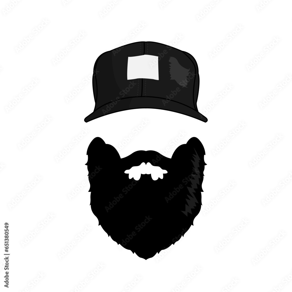 silhouette of a person, silhouette of a beard, beard shadow, beard ...