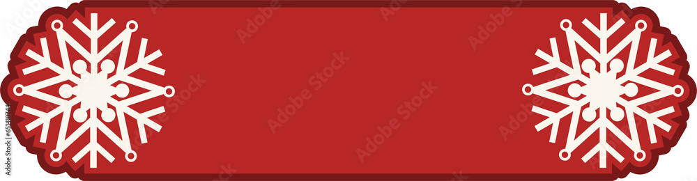 Digital png illustration of red scroll bar with snowflakes on ...