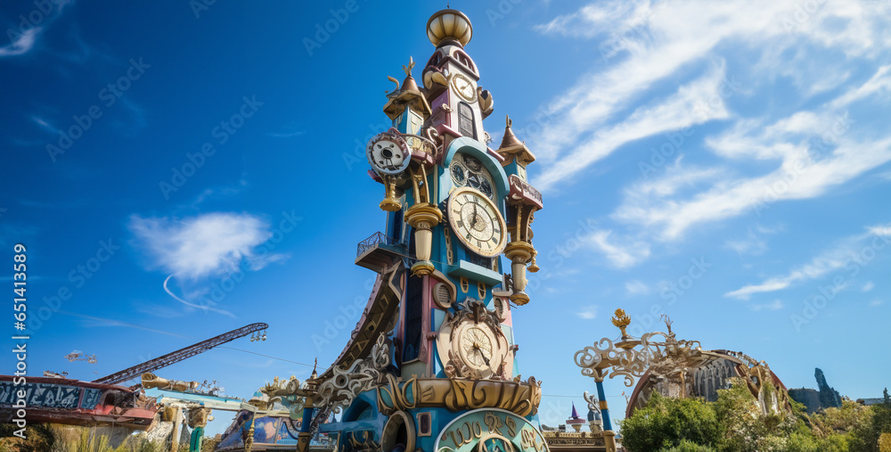 big ben clock tower, The amusement parks large clock tower long ...