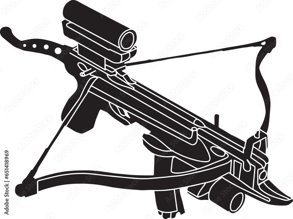Sport Crossbow Pictogram - Isometric Vector Graphic, Crossbow Vector ...