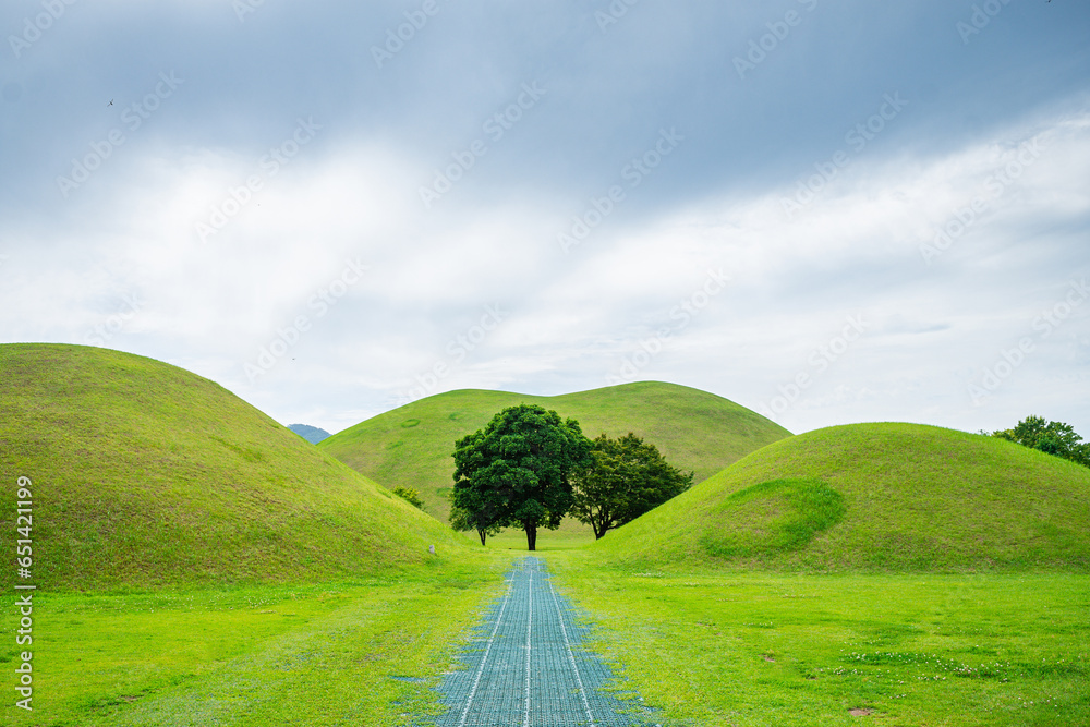 views of famous Cheonmachong park in gyeongju, south korea Stock Photo ...