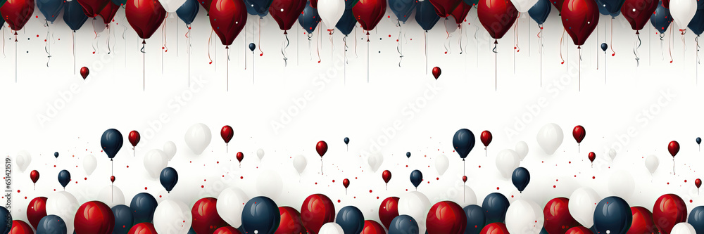 Seamless. A customizable banner for celebrations featuring red, white ...