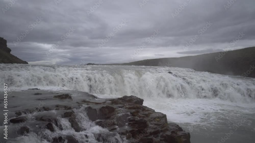 Gullfoss waterfalls in Iceland. Gullfoss Waterfall is a part of the ...