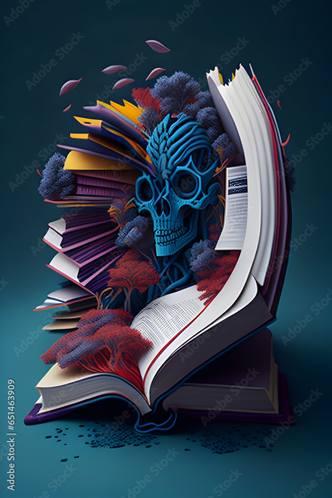 Explore the depths of knowledge as your brain devours the pages of a ...