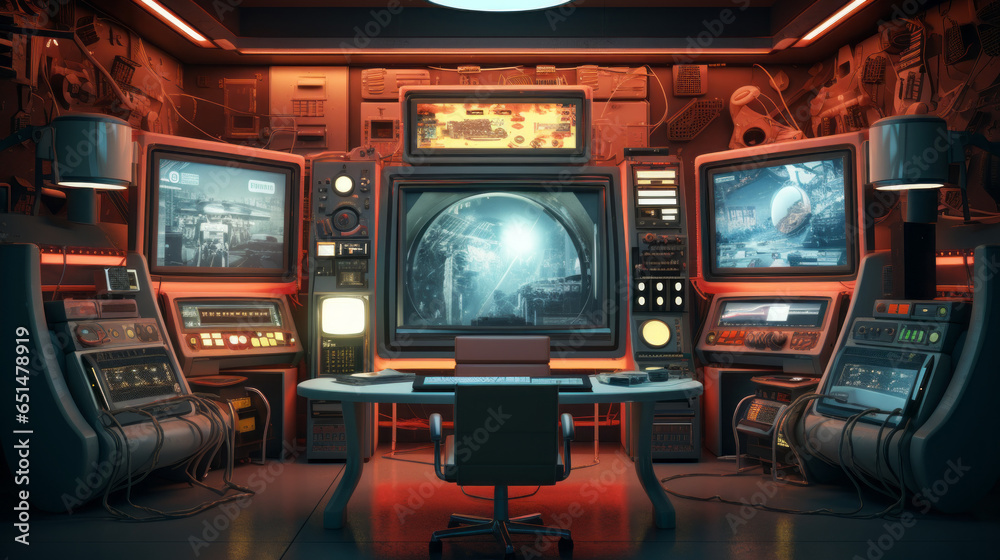 Retro Sci-Fi Media Room A nostalgic space inspired by retro science ...