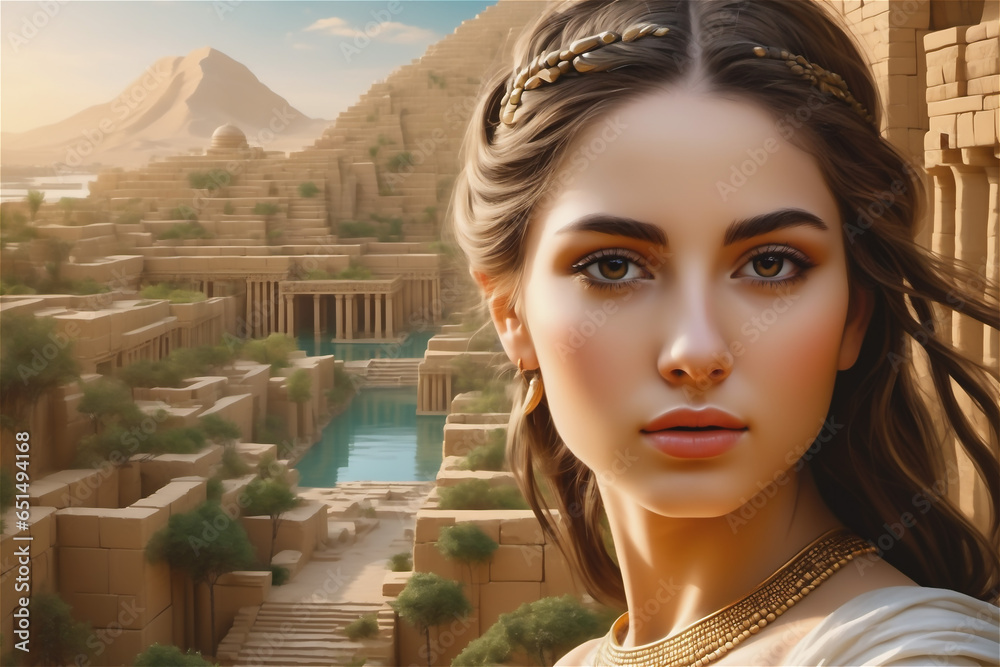 princess of babylon The beautiful Babylonian queen in the hanging ...