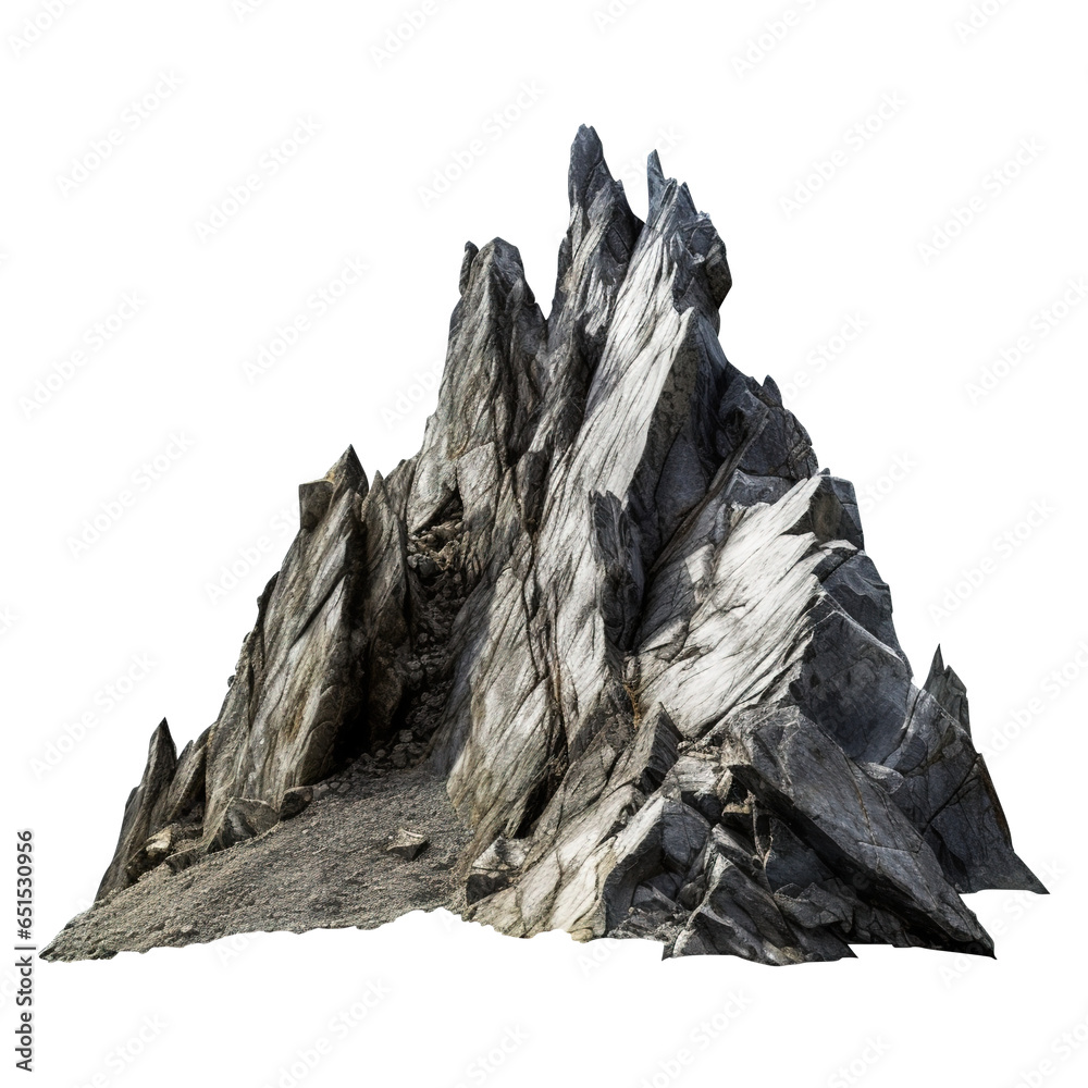 pointed rocks in the mountain isolated on transparent background Remove ...