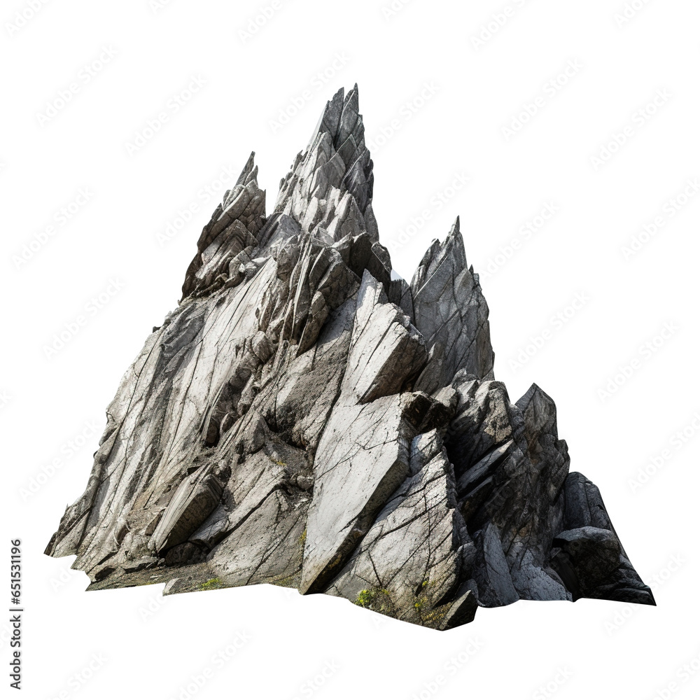 pointed rocks in the mountain isolated on transparent background Remove ...