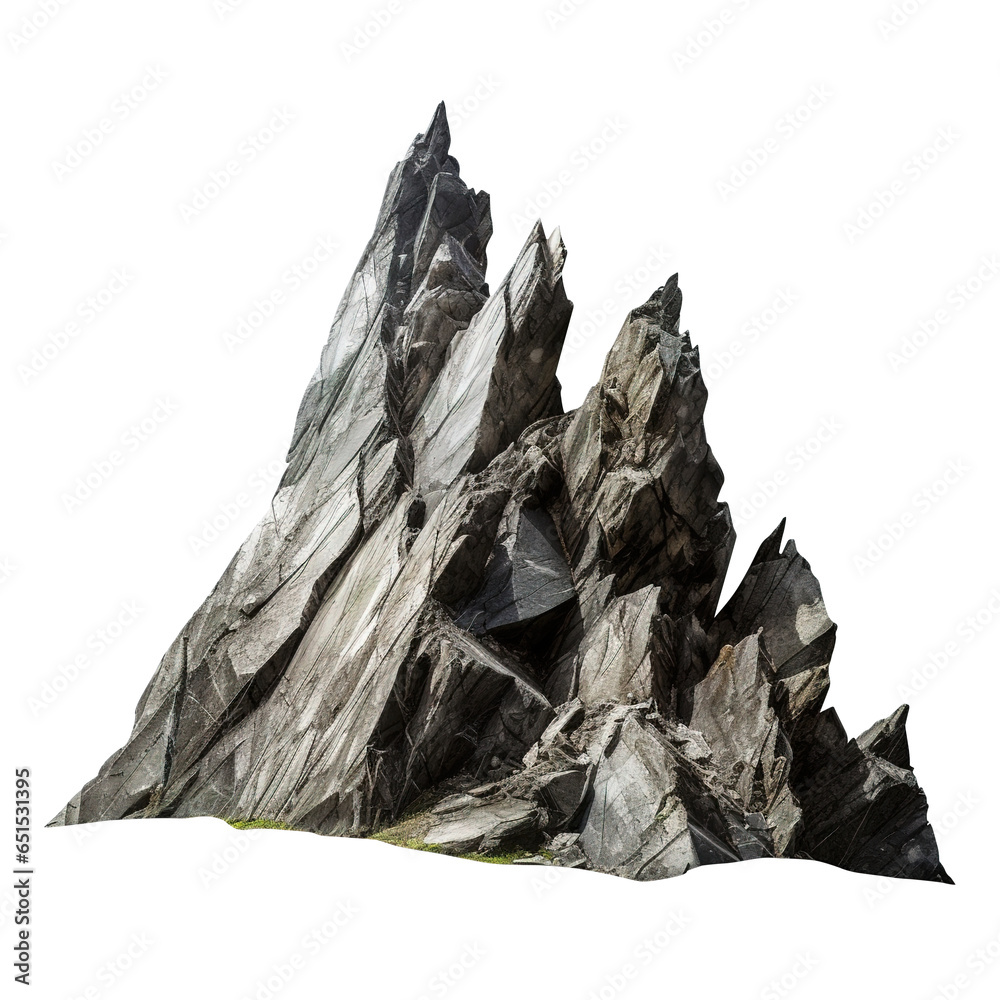 pointed rocks in the mountain isolated on transparent background Remove ...