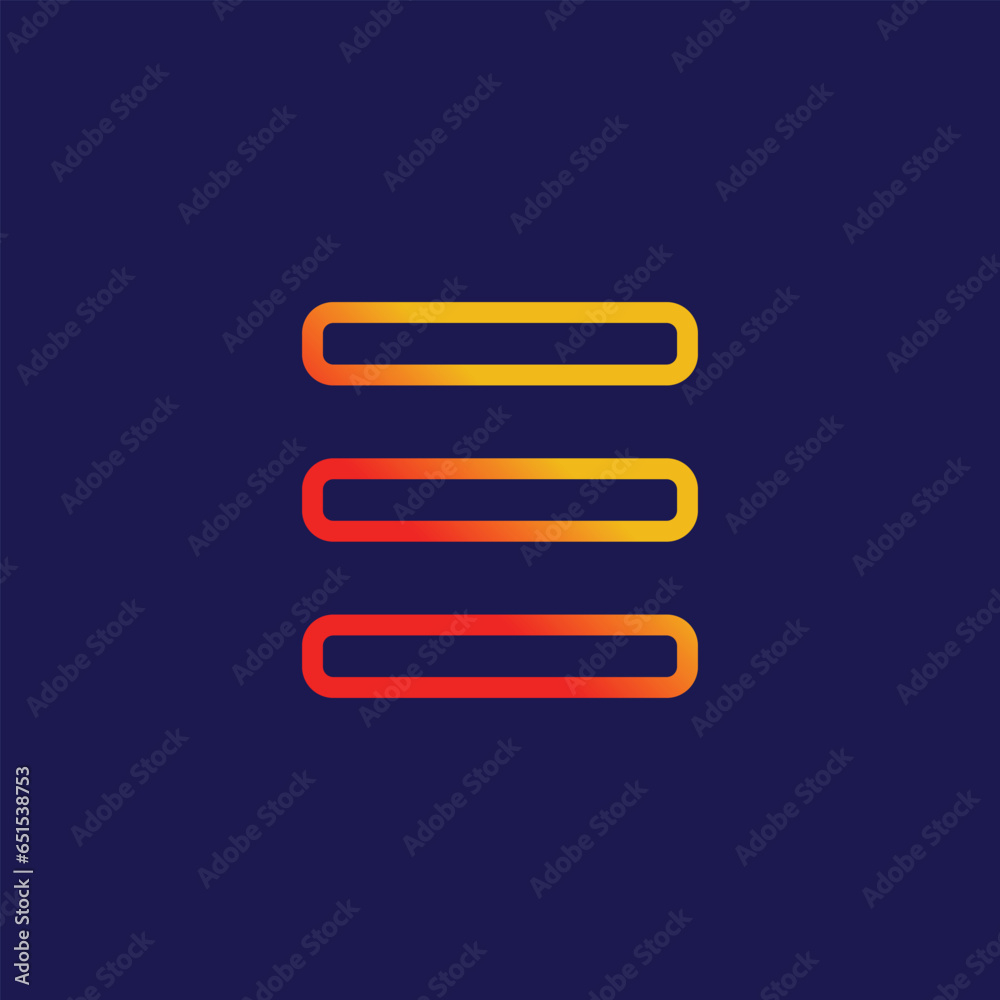 Effortless Navigation with Menu and Hamburger Icon: Ideal for UI, Web ...