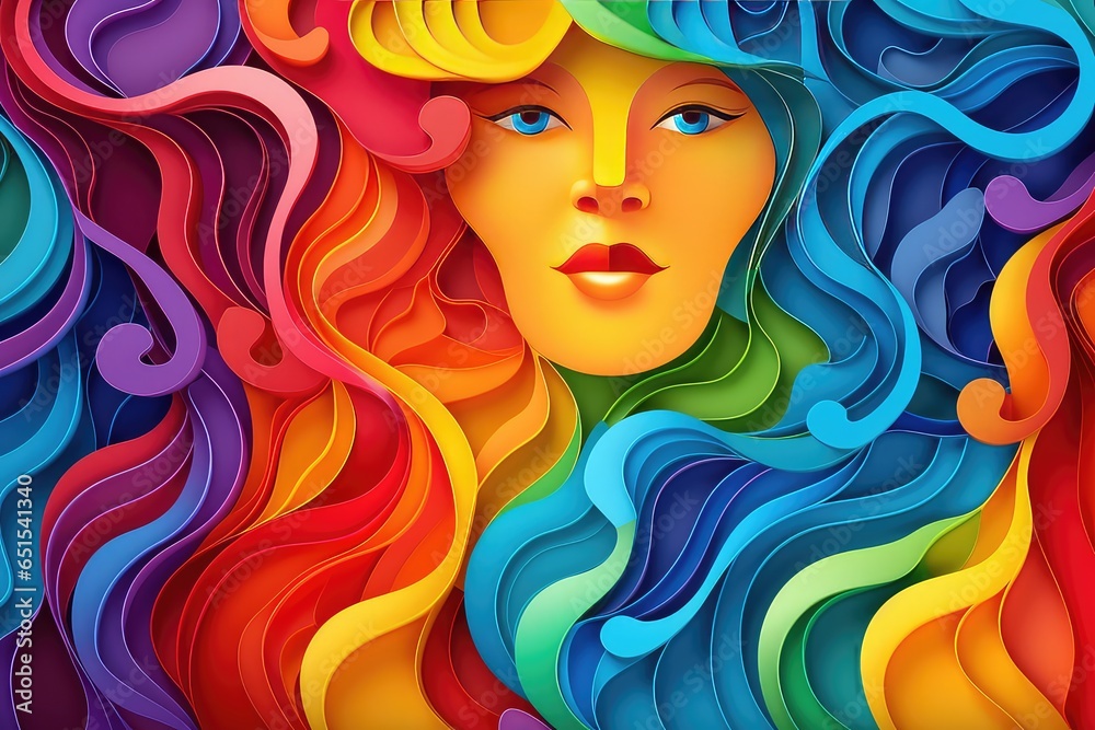 Abstract background of autumn patterns and pride colors for LGBT ...