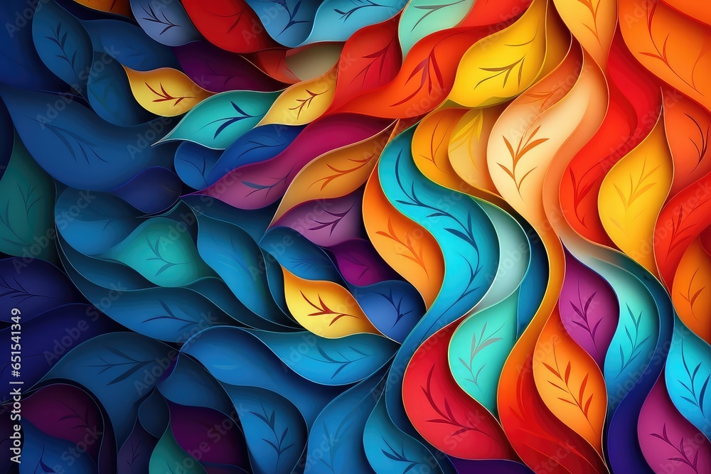 Abstract background of autumn patterns and pride colors for LGBT ...