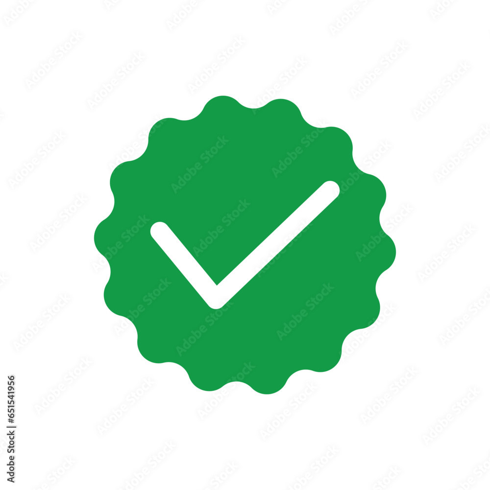 tick mark vector, flat tick mark vector on white. Stock Vector | Adobe ...