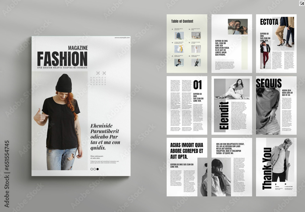 Fashion Magazine Layout Stock Template | Adobe Stock