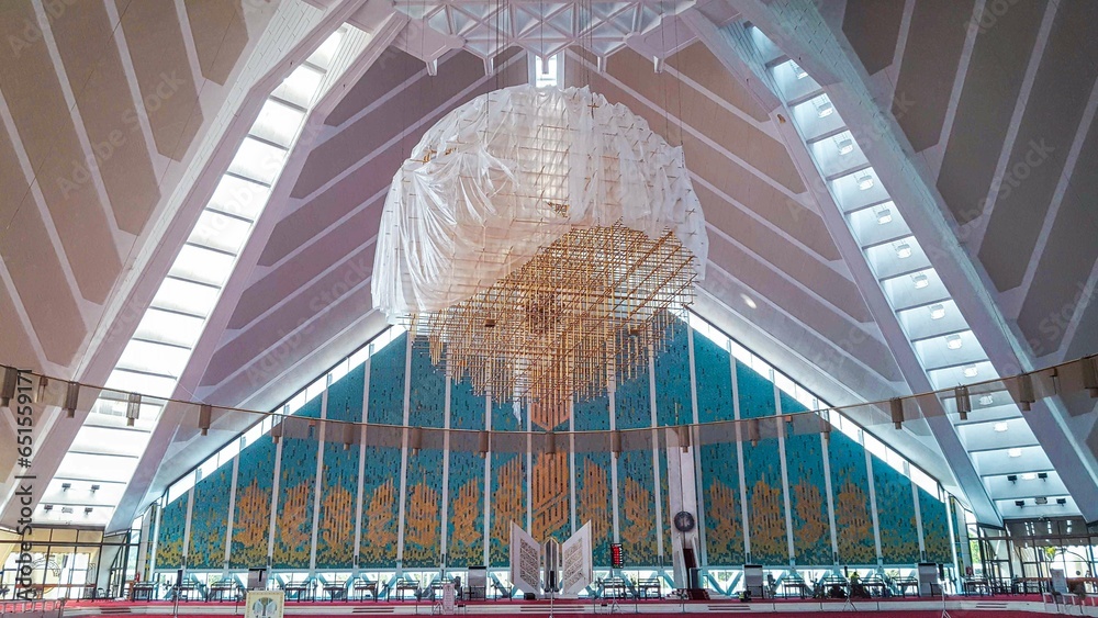 Faisal Mosque, Islamabad, Pakistan February, 05, 2019: Largest mosque ...