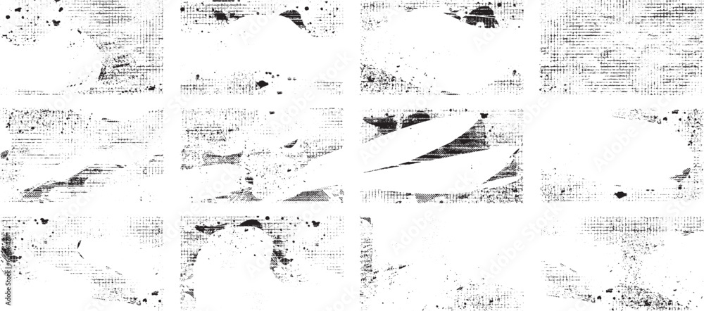 Overlay textures set stamp with grunge effect. Old damage Dirty grainy ...