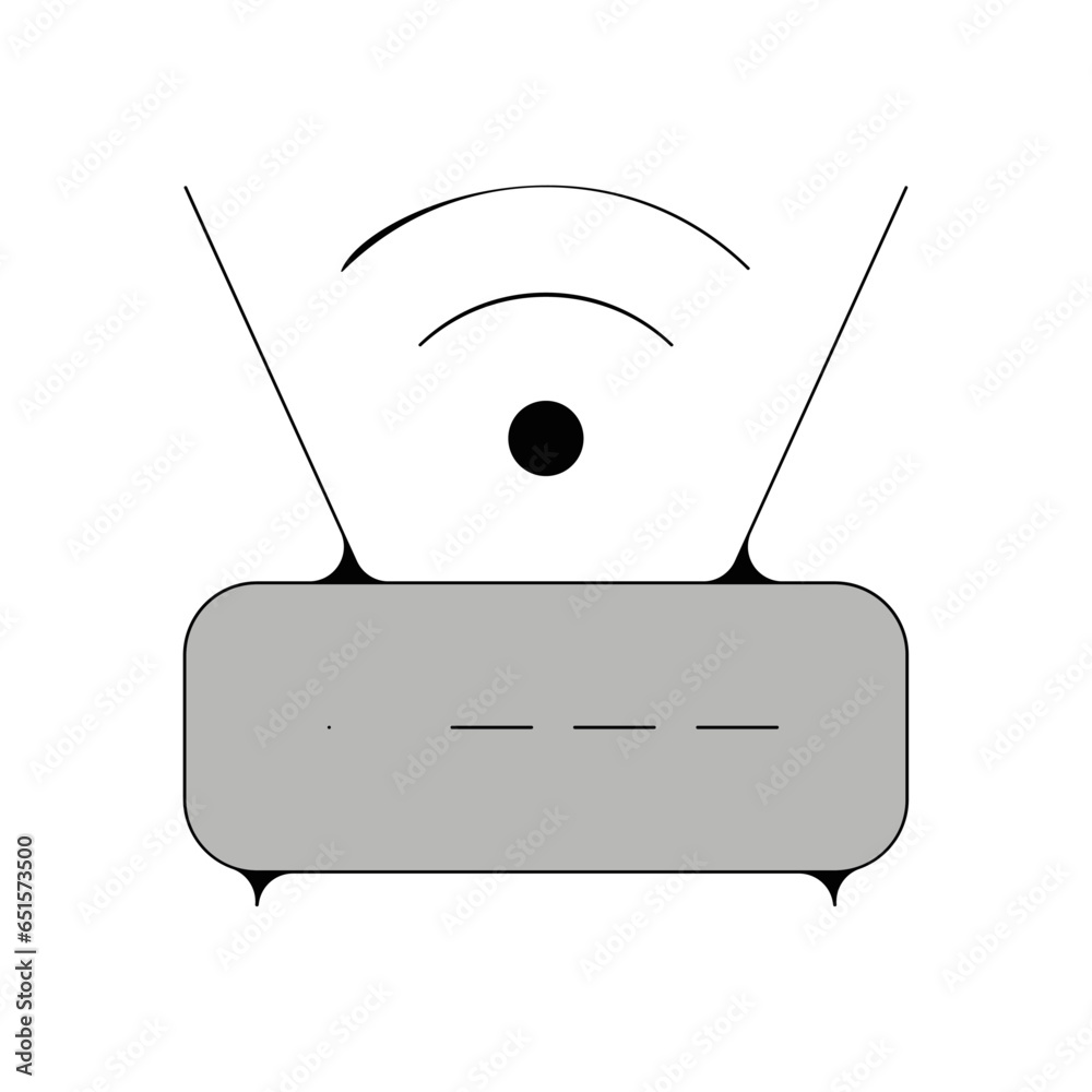picto logo icones et symbole wifi box internet fin gris Stock Vector ...