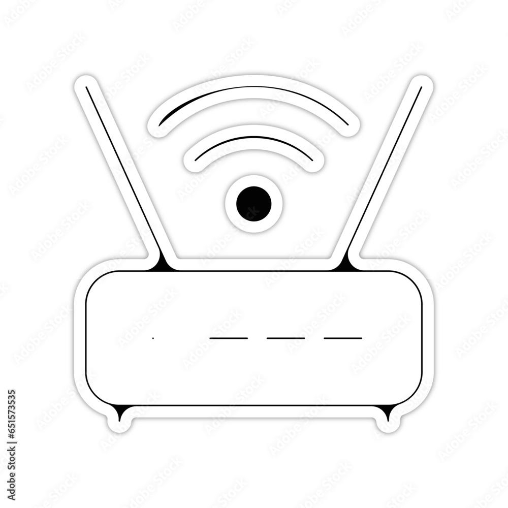 Vecteur Stock picto logo icones et symbole wifi box internet fin relief ...