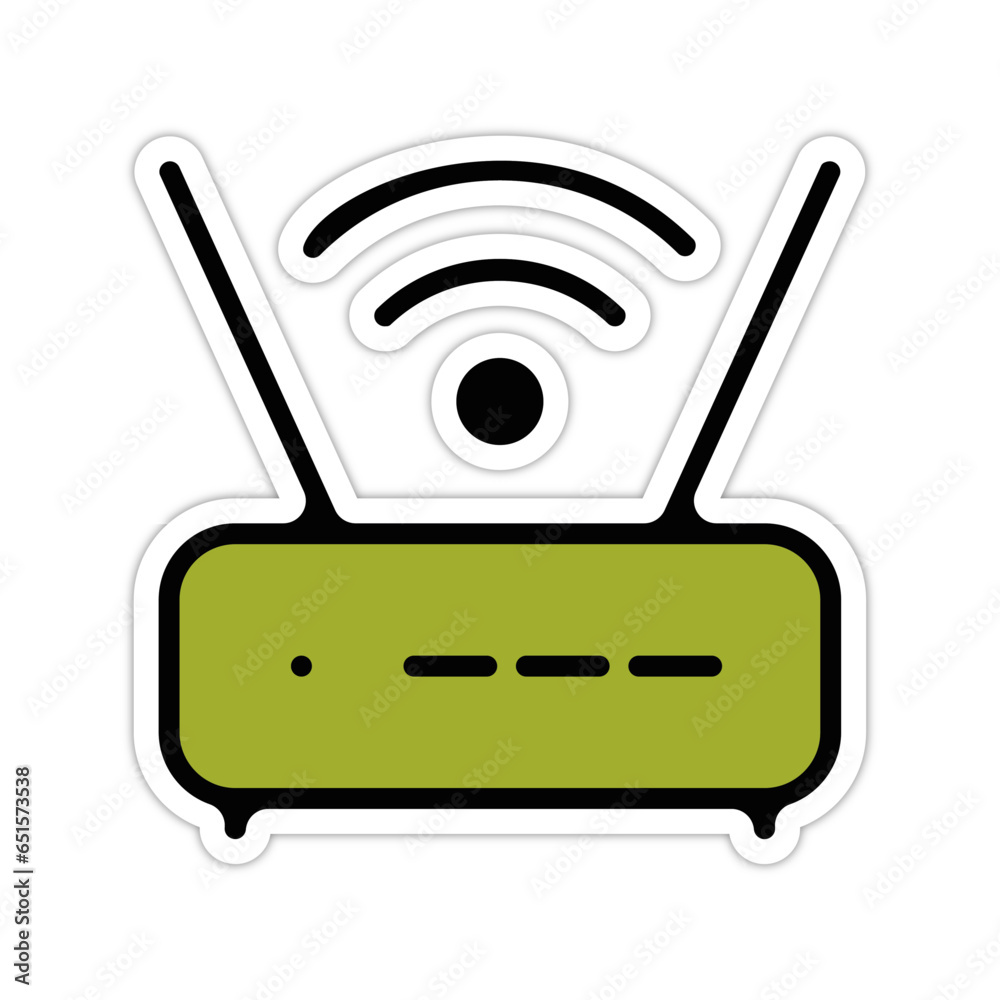 picto logo icones et symbole wifi box internet gras couleur vert relief ...