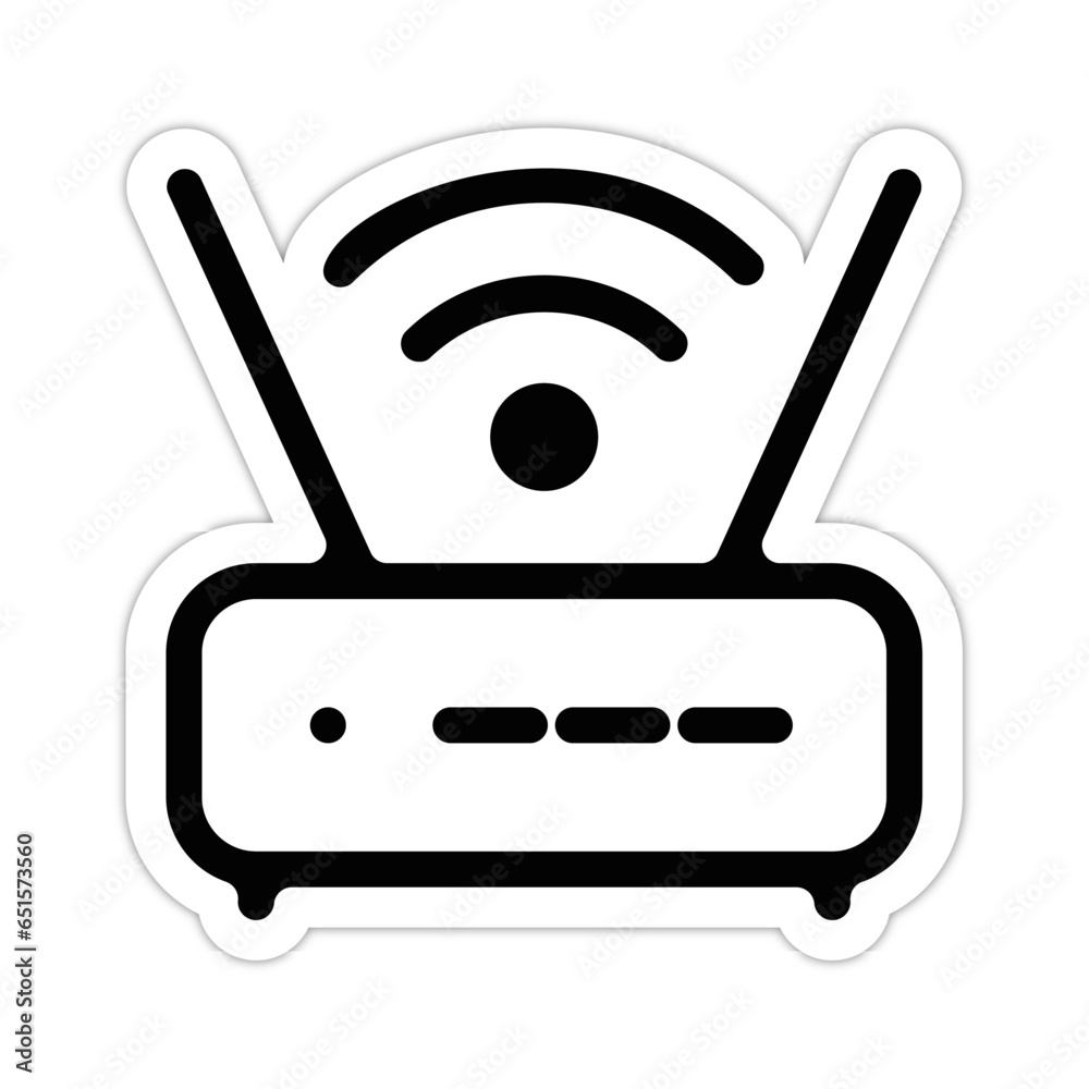 picto logo icones et symbole wifi box internet gras relief Stock Vector ...