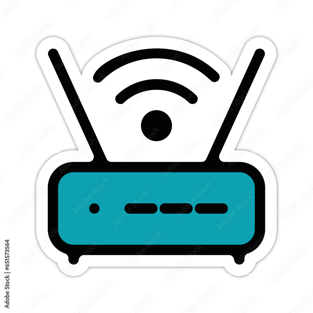 picto logo icones et symbole wifi box internet gras couleur relief ...