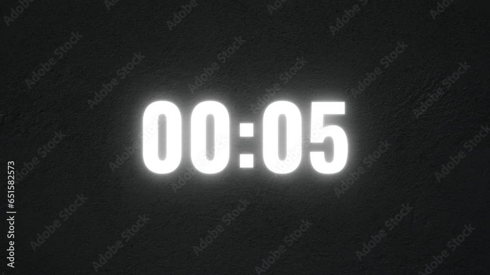 Ten seconds digital timer countdown clock timer on black background ...