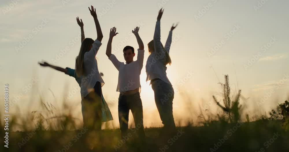 Group of happy friends clapping their hands in a joyful high five ...
