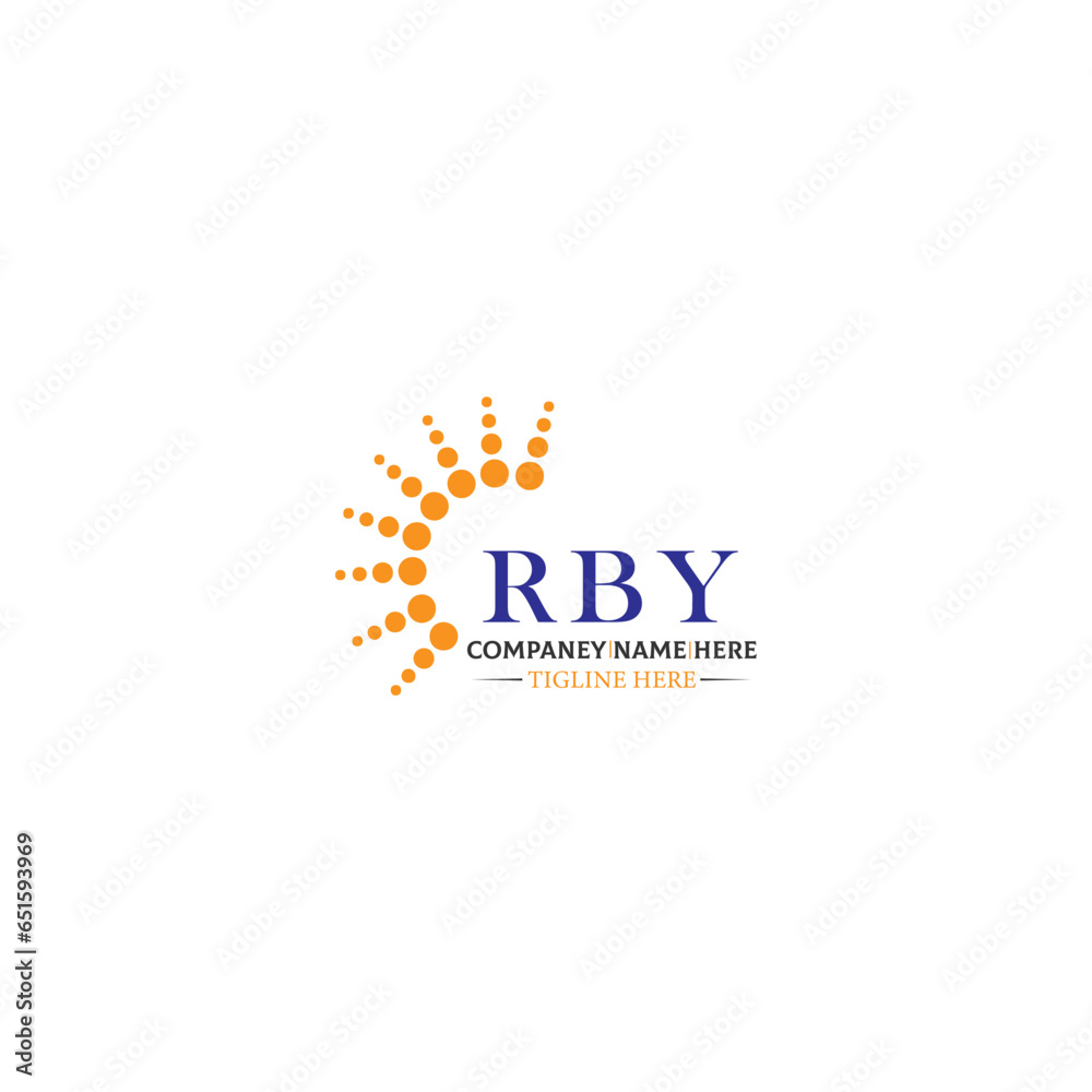 RBY letter logo design in 3 style. RBY polygon, circle, triangle ...