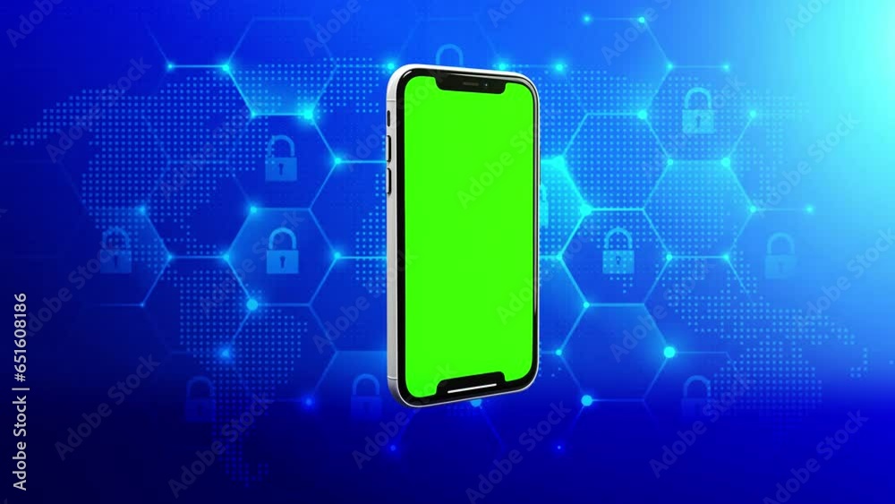 Smartphone with green screen isolated . animation with mobile phone ...