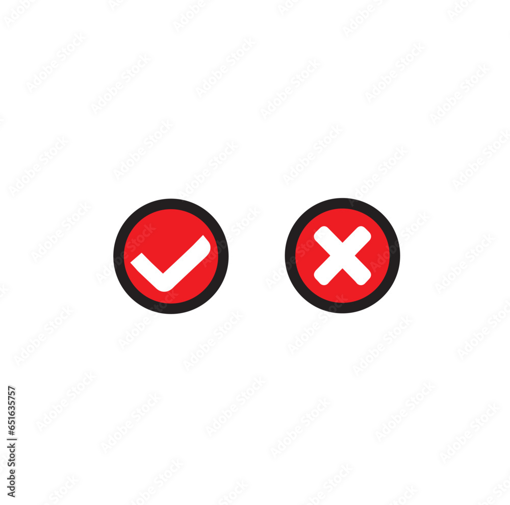 check mark wrong mark icon Stock Vector | Adobe Stock check mark wrong mark icon Stock Vector | Adobe Stock