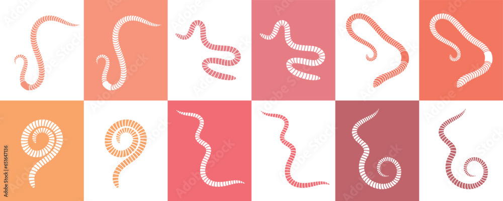 Earthworm logo. Isolated earthworm on white background Stock Vector ...