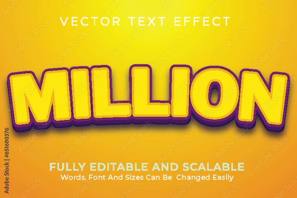 text effect ilustration, text effect ilustration font, Editable text ...